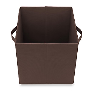 Casafield Set of 12 Collapsible Fabric Cube Storage Bins, Brown - 11" Foldable Cloth Baskets for Shelves, Cubby Organizers & More