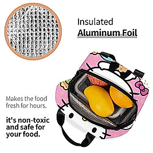 Val Pasco Lunch Box Large Capacity Lunch Bag Cute Insulated Bento Lunch Box for Boys Girls Women Adult