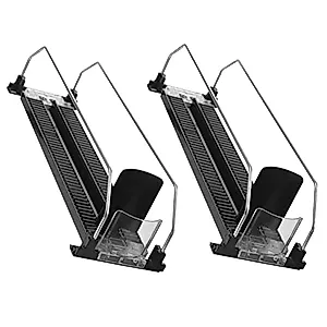 FELTECHELECTR Refrigerator Beverage Shelf Drink Dispenser Fridge Organizer 2pcs Drink Pusher Black Pulley Abs Air Curtain Cabinet Vending Machine Beverage Dispenser Fridge Drink Pusher