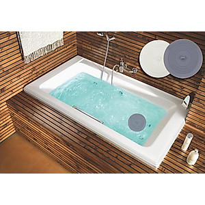 V-TOP Tub Stopper 2 Pack, 6 inches Large Silicone Drain Plug Hair Stopper Flat Suction Cover for Kitchen Bathroom Accessories and Laundry