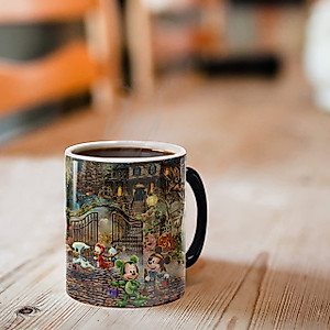 Morphing Mugs Disney – Mickey and Minnie Halloween Fun – Thomas Kinkade Studios - One 11 oz Color Changing Ceramic Mug – Image Revealed When HOT Liquid Is Added!
