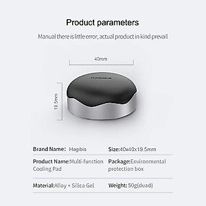 Laptop Cooling Pad, Hagibis Ergonomic Laptop Stand Small Invisible Cooler Ball Portable Magnetic Foot Heat for MacBook Pro Computer