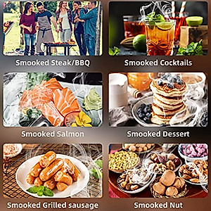 quirzx Wood Chips for Smoking Gun Cocktail Smoker Kit Wood Chips Variety Pack - Apple Cherry Peach Oak Pear Hickory, 8 Oz Each, Great for Smoking Drinks Meat Whisky & Old Fashioned