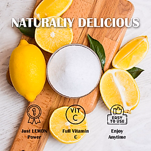 Grelim Lemon Powder 11.30 Oz, 100% Lemon Juice Freeze Dried Powder, Filler Free, Gluten-Free, Rich in Natural Vitamin C Fresh Squeezed Lemon Flavor Great for Beverages, Smoothies 320g