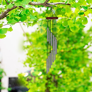 Wind Chimes for Outside, Sympathy Wind Chimes Outdoor Clearance with 12 Aluminum Alloy Tubes and Hook, Memorial Wind Chimes Gift Decoration for Home, Patio, Garden, Outdoor