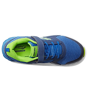 Saucony Wind Alternative Closure 2.0 Running Shoe, Blue/Green, 1 Wide US Unisex Big_Kid