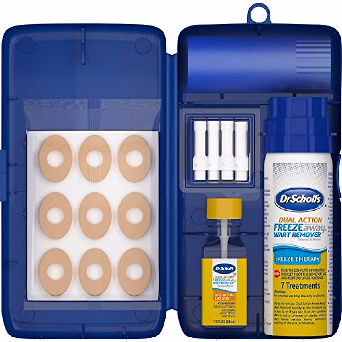 Dr. Scholl's FreezeAway Wart Remover Dual Action, 8 Applications/Freeze Therapy + Powerful Fast Acting Salicylic Liquid to Remove Common and Plantar Warts, 0.33 Fl Oz, 1 Count