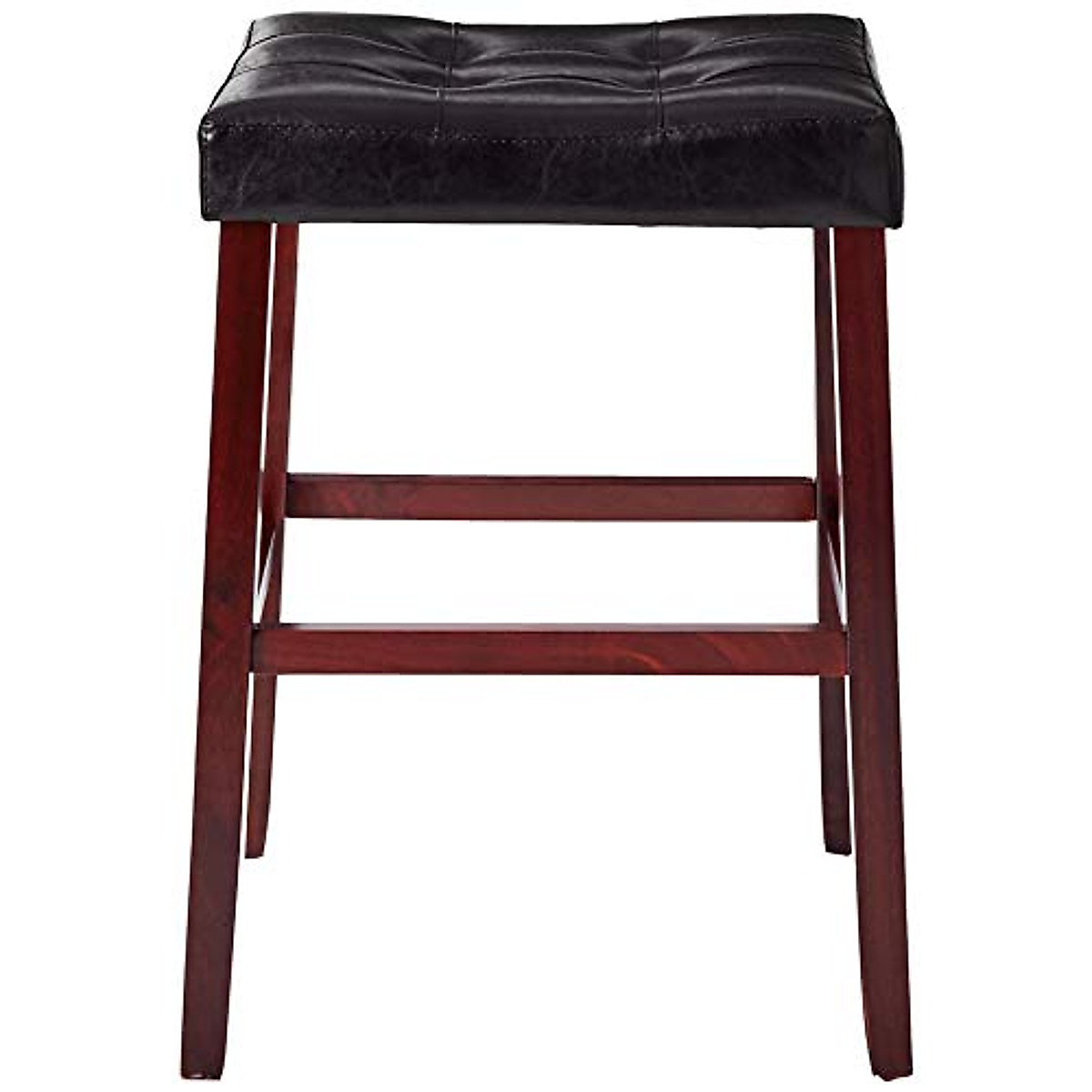 Crown Mark 2987 Kent Saddle Chair, Black, 2 Per Box