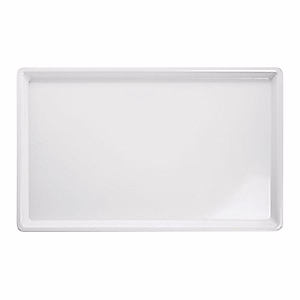 HUBERT Platter Rectangular White Melamine- 20" L x 12" W x 2" H