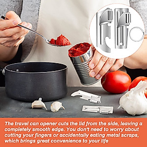 12 Pieces Military Style Can Openers with Key Rings, Anglecai P-51 and P-57 Military Can Openers Camping Can Openers Stainless Steel Army Survival Can Opener Portable Can Opener for Traveling