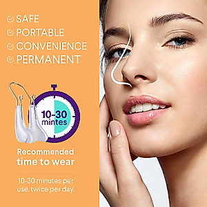 AMIJEAL Nose Shaper Clip Nose Up Lifting Clip Pain-Free Soft Silicone Nose Slimmer Device Nose Bridge Straightener Corrector Beauty Tool(Unisex)