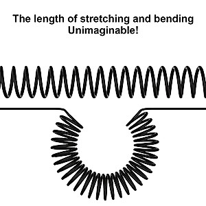 Saipomor QC45 Coiled Audio Cable 2.5mm to 3.5mm&6.35mm Cord Compatible with Bose NC700 QuietComfort 25 QC35 QC35II QC45 On-Ear2 OE2 OE2i Soundlink SoundlinkII SoundTrue Headphones(6~10ft)