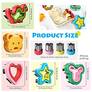 Sandwich Cutter and Sealer, Sandwich Cutter for Kids 5 PCS（BIG）, Decruster Sandwich Maker, Great for Lunchbox and Bento Box - Boys and Girls Kids Lunch