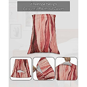 Edwiinsa Red Ombre Pillow Covers King Standard Set of 2 Bed Pillow, Watercolor Modern Abstract Art Aesthetics Plush Soft Comfort for Hair/Skin Cooling Pillowcases with Envelop Closure 20''x36''