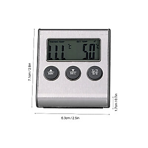 Digital Meat Thermometer for Cooking, Magnet Design Barbecue Thermometer with Alarm Function, Food Meat Temperature Meter Grill Thermometer for Kitchen