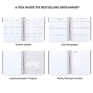 7" x 9" Platinum Spiral Coiled Life Planner (July 2023 - June 2024) - Abstract Circles Classic Cover + Canvas Interior Pages. Hourly Weekly & Monthly Agenda by Erin Condren