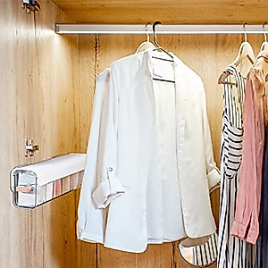 Qoyntuer Wall Mounted Underwear Drawer Organizer, Switchable 6 Cell Drawer Acrylic Sock and Underwear Organizer Anti Dust Underwear Storage Boxes for Underwear, Bra,Socks,Ties,Belts