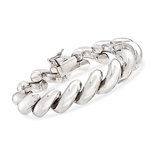 Ross-Simons Italian Sterling Silver Large San Marco Bracelet. 7.25 inches