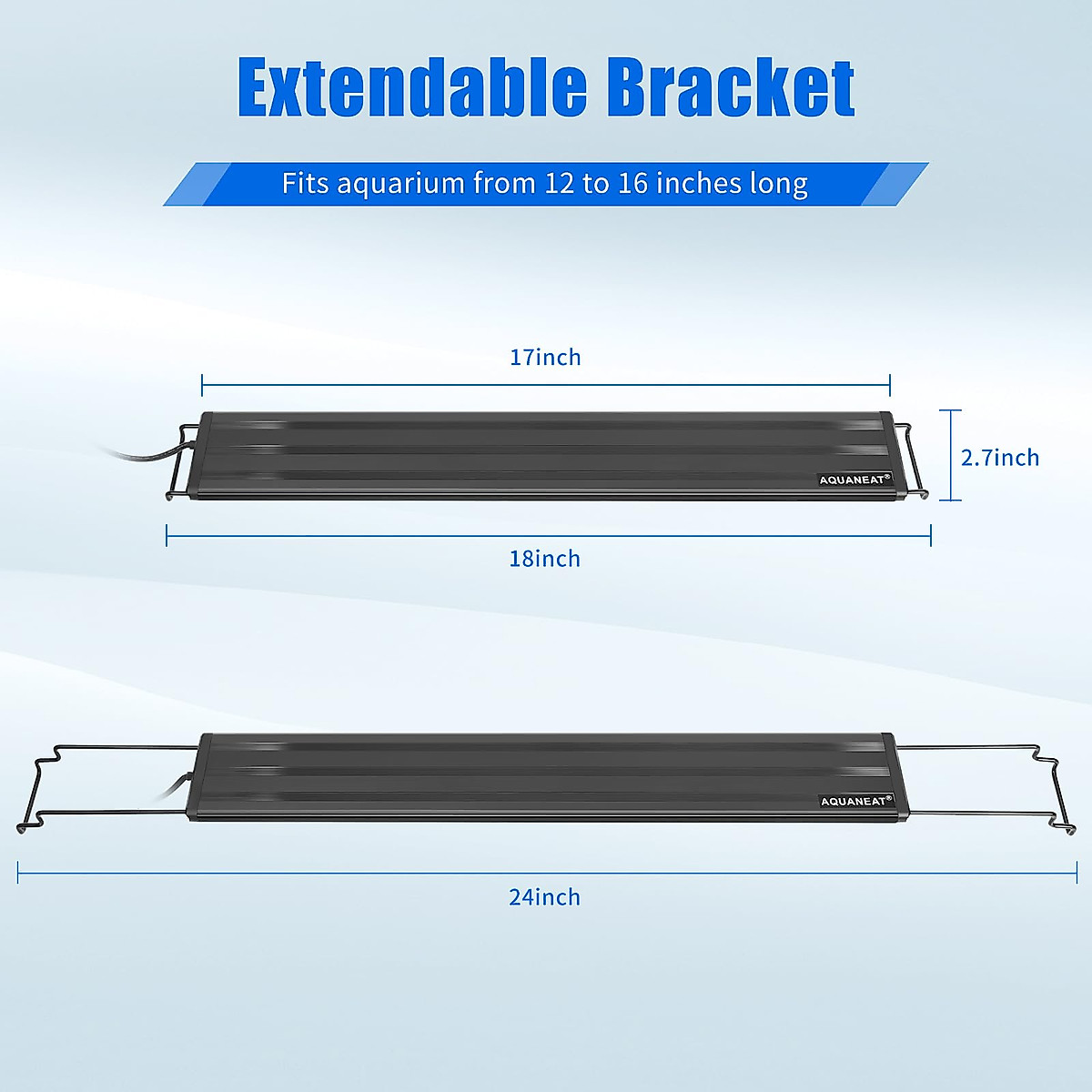 AQUANEAT LED Aquarium Light Full Spectrum for 18 Inch to 24 Inch Fish Tank Light Fresh Water