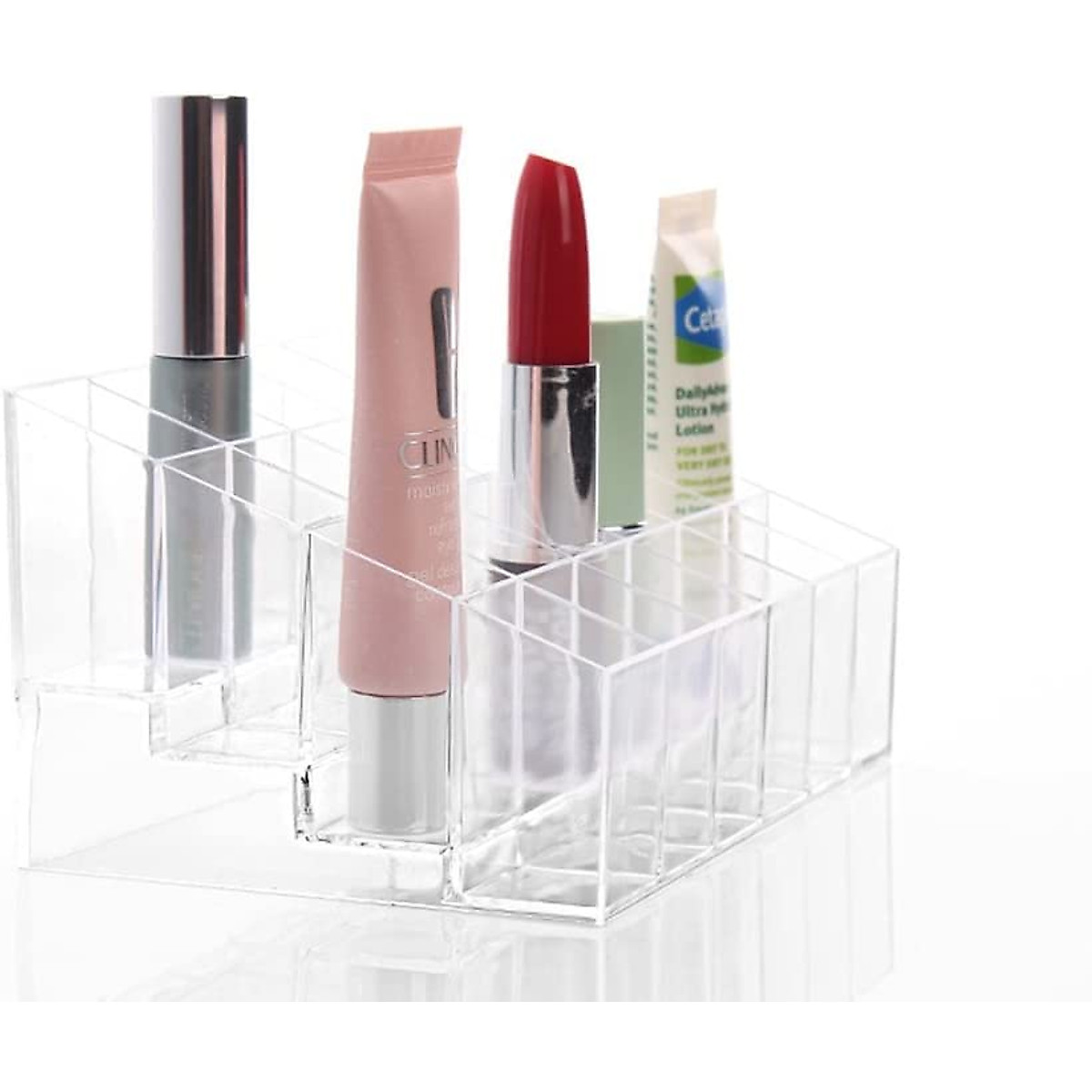 Lipstick Holder Acrylic Lipstick Organiser Makeup Brush Holder Cosmetic Organiser Makeup Sorting Box Cosmetic Ice Box Lipstick Display Rack 24 Stand Practical Design