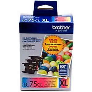 Brother LC-75 OEM Combo Cartridge Part # LC75CO3PKS, Brother MFC-J280/ J425/ J430/DCP-J525W/ J725DW Printers