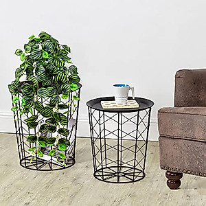 LOYWREE 28.7 Inch Faux Peperomia Watermelon Artificial Plants - Realistic Faux Plants in Pot for Indoor Outdoor Home Office Decor - Perfect Housewarming Gift