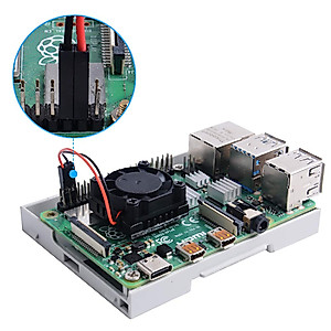 GeeekPi Case for Raspberry Pi 4, DIN Rail Case with Fan for Raspberry Pi 4, Modular Box for Electrical Panels, Pi 4 Heatsinks for Raspberry Pi 4 Model B