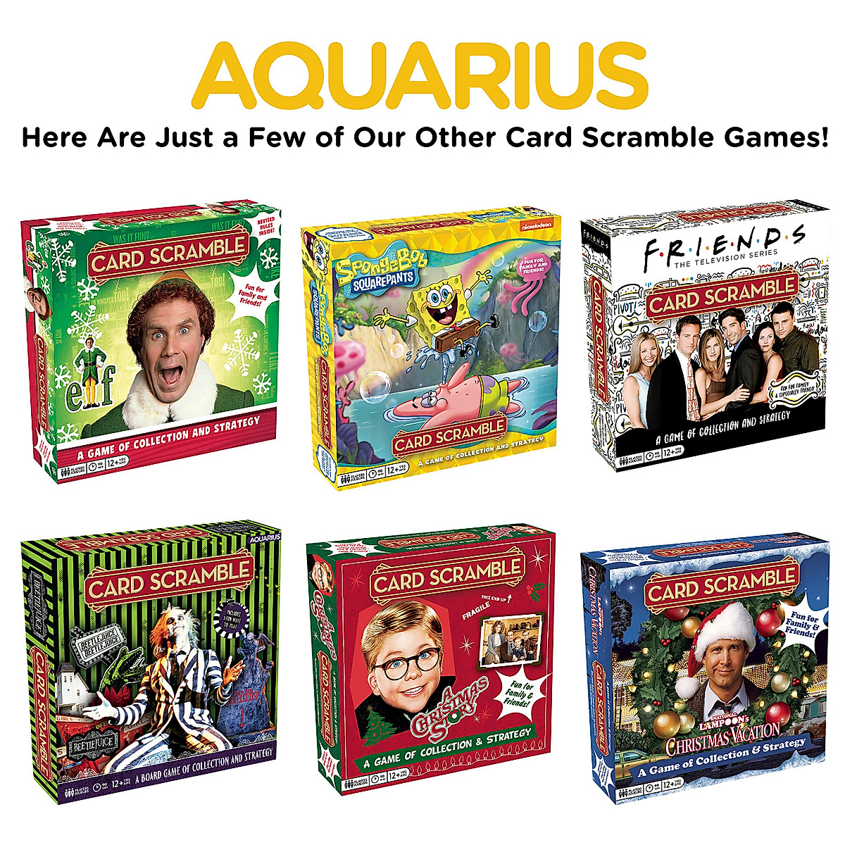 AQUARIUS SpongeBob Card Scramble Board Game - Fun Family Party Game for Kids, Teens & Adults - Entertaining Game Night Gift - Officially Licensed Merchandise