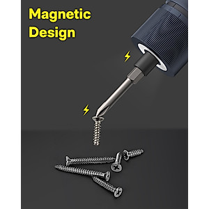 HOTO Electric Screwdriver Rechargeable,25+20 Extra Bits Enhanced Set,3.6V Cordless Screwdriver Set,3 Torque Settings,1500mAh Battery,LED Light for Furniture/Electric Appliances,No Charging Cable