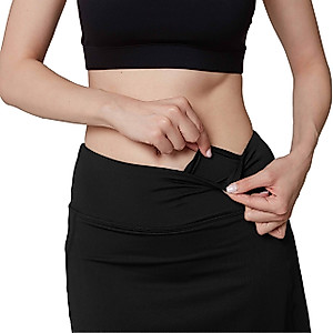 Women's Active Athletic Skirt Sports Golf Tennis Running Pockets Skort Black XS
