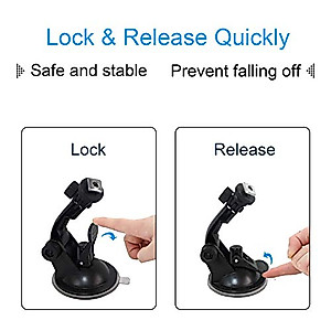 Collyon Windshield Mount，Car Windshield Suction Cup Camera Mount for 7 inch Display Monitor of Backup Camera