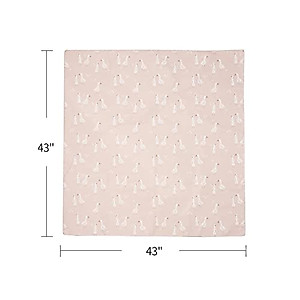 Splat Mat for Under High Chair/Arts/Crafts, Washable Baby Spill Mat Waterproof Anti-Slip Floor Splash Mat, Portable Baby Play Mat and Table Cloth (Goose, 43"x 43")