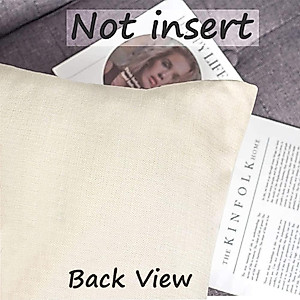 RABUSOFA 12x20 Lumbar Pillow Decorative Throw Pillows,Small Hand-Painted Outdoor Birds Pillowcases,Spring Summer Pillows Decorative Throw Cushion Covers Linen for Couch Sofa Teal Blue