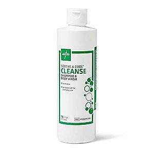 Medline Soothe & Cool Shampoo and Body Wash, pH Balanced with Aloe, 16 oz (Pack of 12)