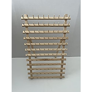 2 - 120 Spool Cone Wood Thread Racks (Holds 240 Spools) Hardwood, Freestanding or Wall Mount | Fits Mini-King Size Cones & Most Spools | for Sewing, Embroidery, Quilting, & Specialty Thread Storage