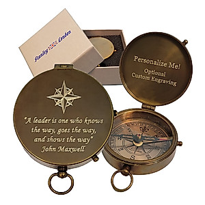 Leadership Compass Gift | Unique Engraved Award/Retirement Gift (Leadership Compass)