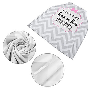 Breathable Multifunctional Infant Carseat Canopy, Baby Car Seat Cover, Soft for Taking as Baby Apron Girls Baby Blanket Boys(Gray Ripple Girl))