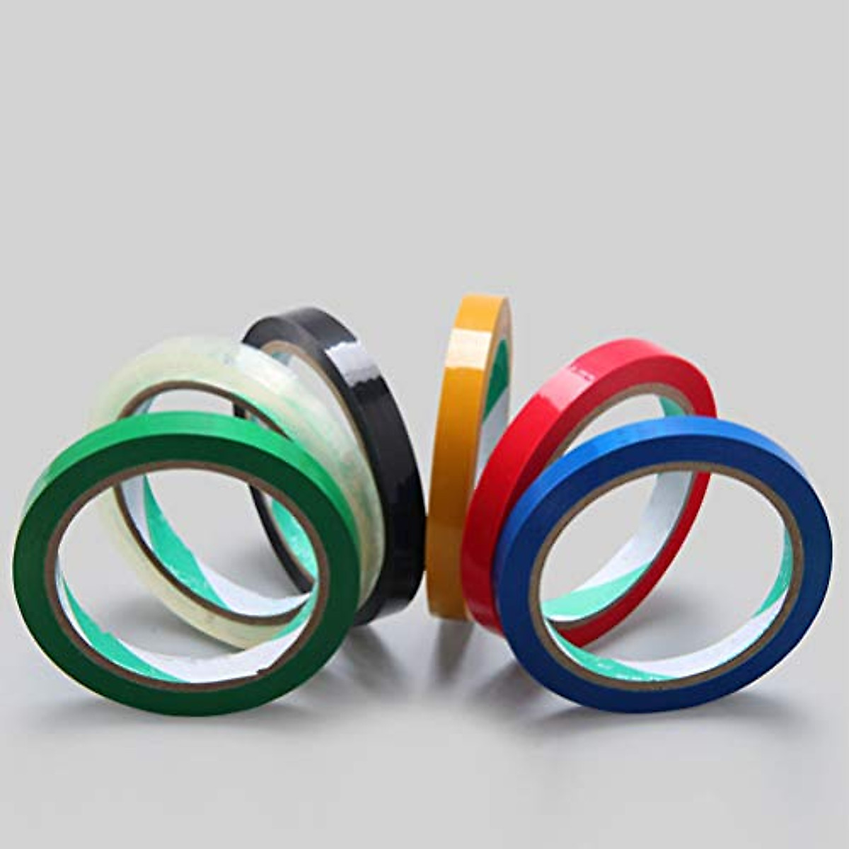 Wakauto 18 Pcs 12mm Poly Bag Sealing Tape Freezer Ice Food Bags Colorful Sealing Tape Bag Sealer Machine Tape Roll for Home Shop