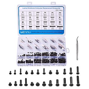 MEIYYJ 720pcs Laptop Notebook Screws Set,Replacement Computer Screws Kit,M1.4,M1.7,M2,M2.5,M3 countersunk Flat Head Phillips Mini Screw Set for Electronic Repair.