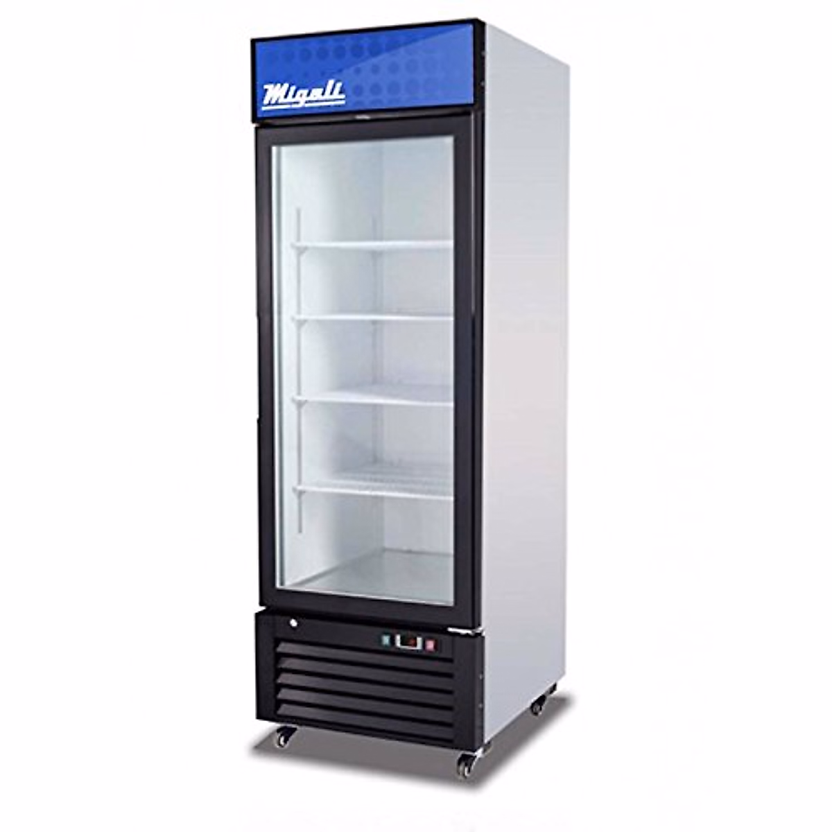 Migali C-23RM-HC 27" Swing Glass Door Merchandiser Refrigerator 23 Cu Ft White - Bottom Mount Glass Front Fridge, Beverage Display Cooler With Lock - ETL Listed