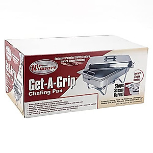 Get-A-Grip Chafer with Food Pan Handles 8Qt Stainless Steel