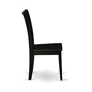 East West Furniture SHCL5-BLK-W Dining Table Set, 5-Piece