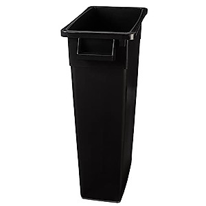 AmazonCommercial 23 Gallon Commercial Slim Trash Can, Black, 1-pack
