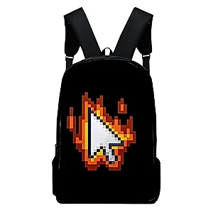 Alan Becker 3D Printing Backpack Women Men Travel Shoulders Bag Fashion Unisex Daypack (F)