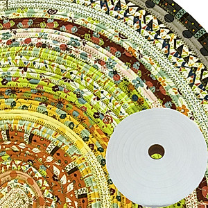 Cwdew 1PC Jelly Roll Batting Strip Cotton Batting Roll for Jelly Roll Rugs Needle-Punched Jelly Roll Rug Batting 2-1/4 inches by 33 Yards