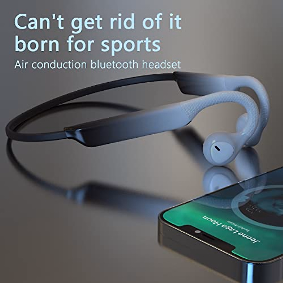 Open Ear Headphones Bone Conduction Headphones Wireless Bluetooth 5.0 Waterproof Bone Conductor Workout Running Cycling Sports Earphones Bone Conducting Hook Ear Phones with Mic Orange