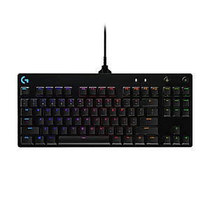 Logitech G Pro Wireless Gaming Mouse & G PRO Mechanical Gaming Keyboard, Ultra Portable Tenkeyless Design, Detachable Micro USB Cable, 16.8 Million Color LIGHTSYNC RGB Backlit Keys