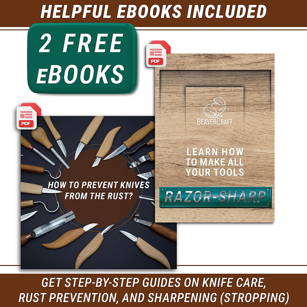 BeaverCraft S14 Wood Carving Tools Kit Wood Carving Set Wood Carving Hook Knife Set Spoon Carving Tools Spoon Knife Set Bowl Kuksa Scoop Cup Carving Tools Wood Gouges Spoon Carving Kit