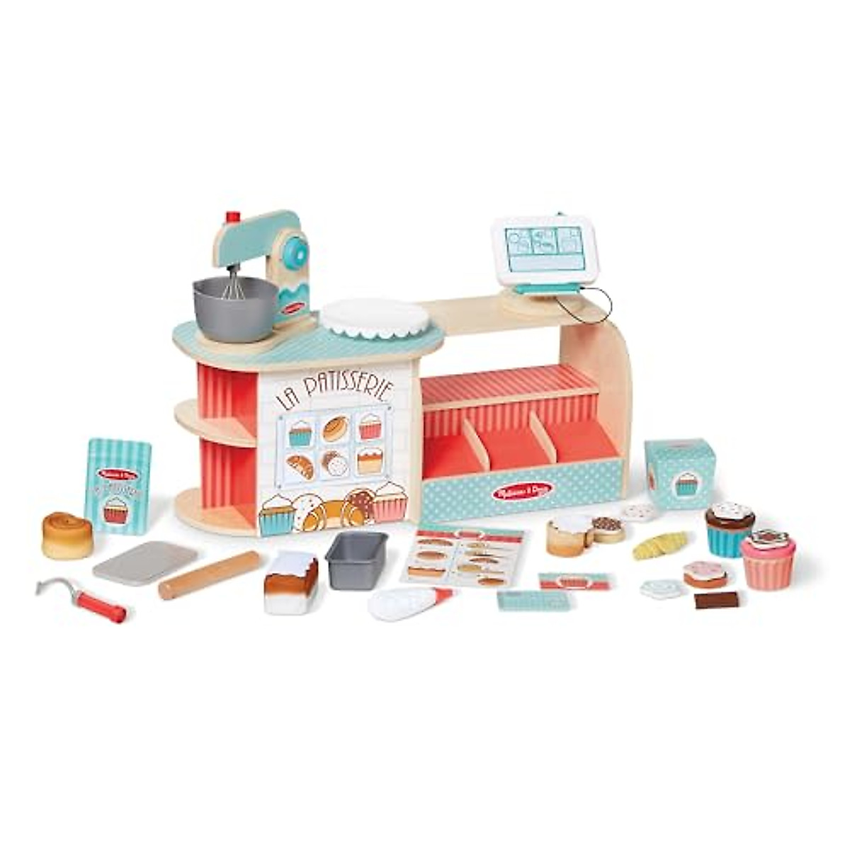 Melissa & Doug Wooden La Patisserie Bakery (39 Pieces) - FSC Certified