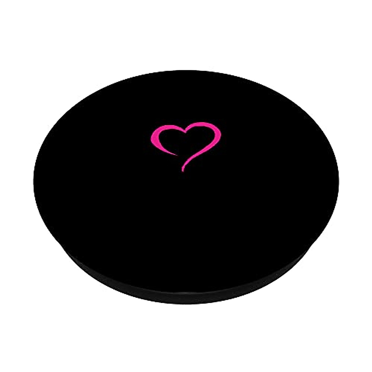 Hot Pink Black Minimalist Hand Drawn Heart PopSockets Swappable PopGrip